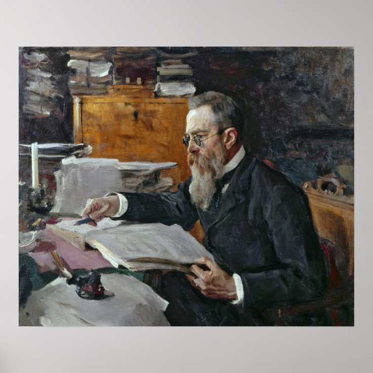Portrait of Nikolai Andreyevich Rimsky-Korsakov Poster | Zazzle
