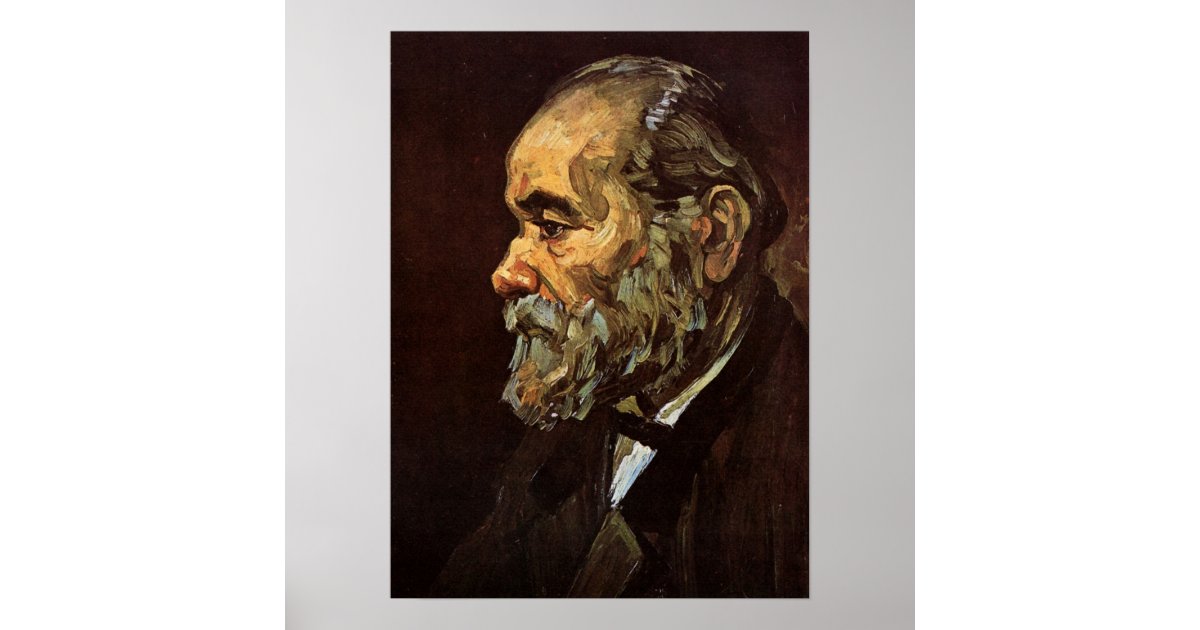 Portrait of Old Man with Beard by Vincent van Gogh Poster | Zazzle