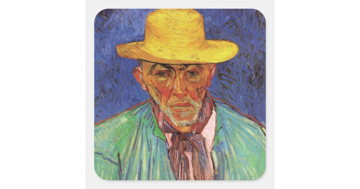 Portrait of Patience Escalier by Vincent van Gogh Square Sticker | Zazzle
