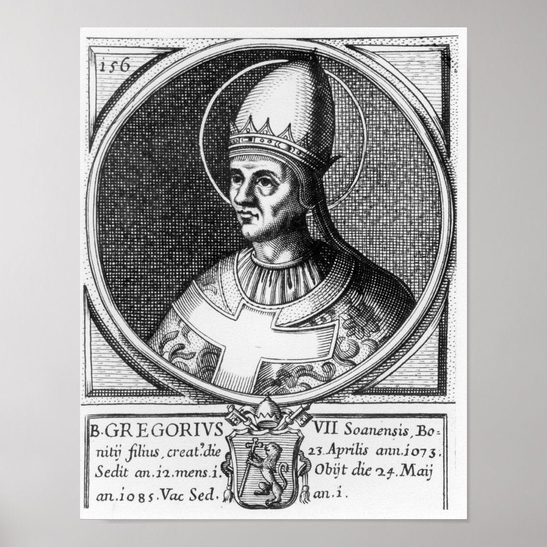 Portrait of Pope Gregory VII Poster | Zazzle
