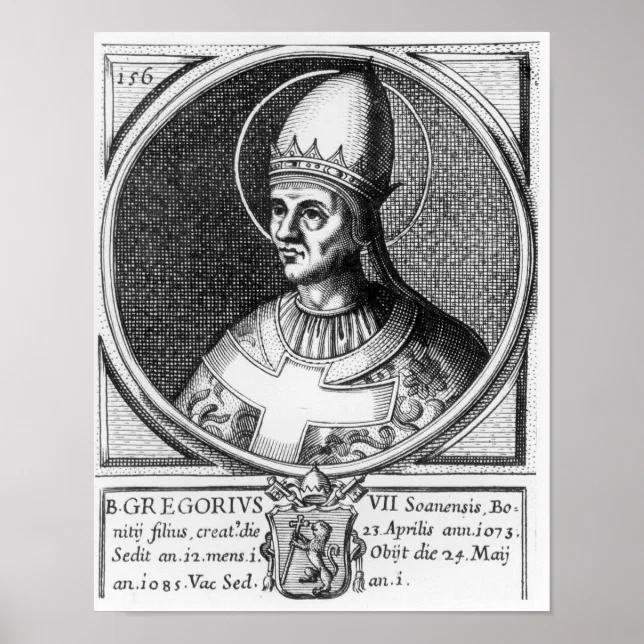 Portrait of Pope Gregory VII Poster | Zazzle