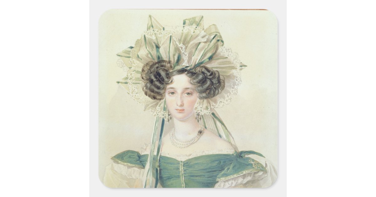 Portrait of Princess Elizabeth Vorontsova Square Sticker | Zazzle