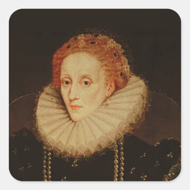 Portrait of Queen Elizabeth I Square Sticker | Zazzle