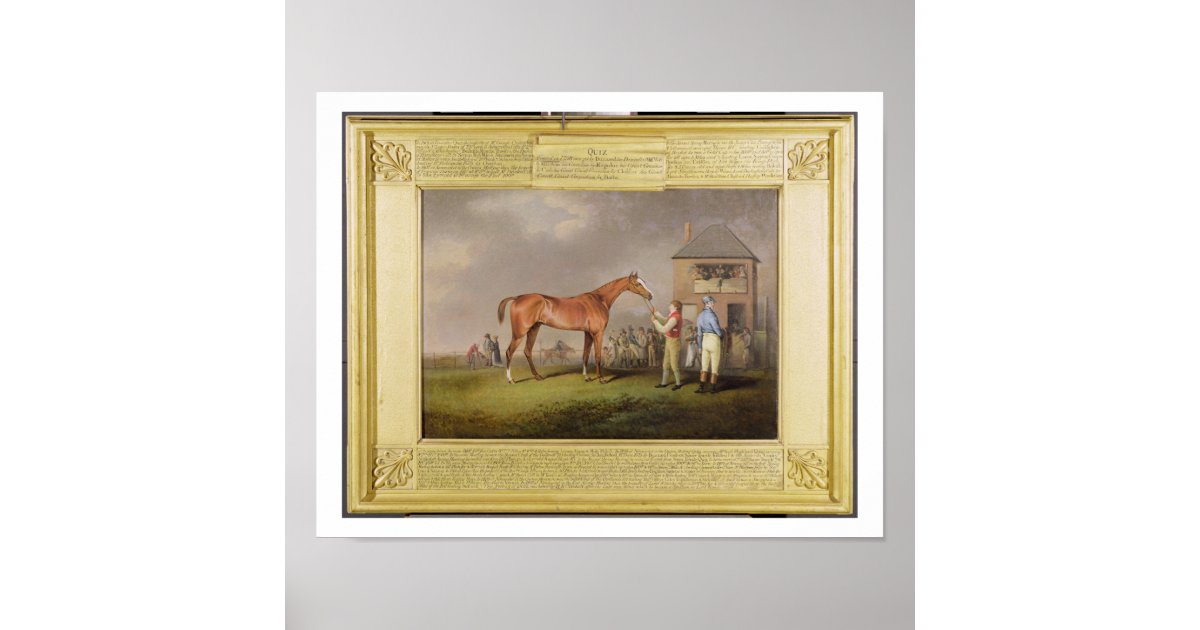 Portrait of 'Quiz', the property of Lord Rous, aft Poster | Zazzle