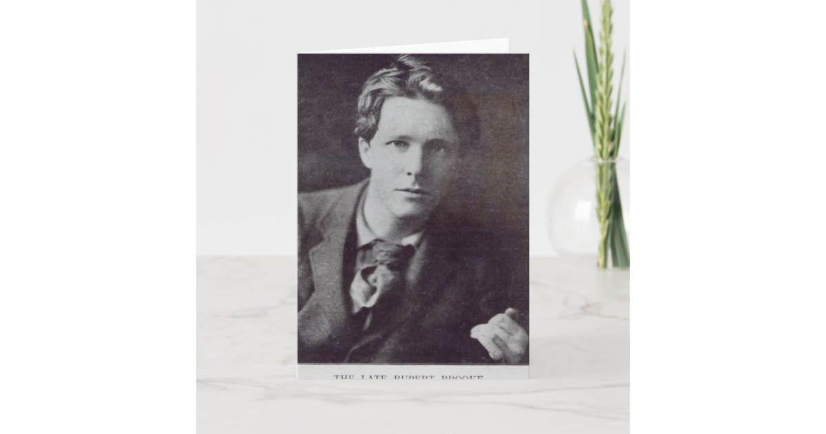 Portrait of Rupert Brooke Card | Zazzle