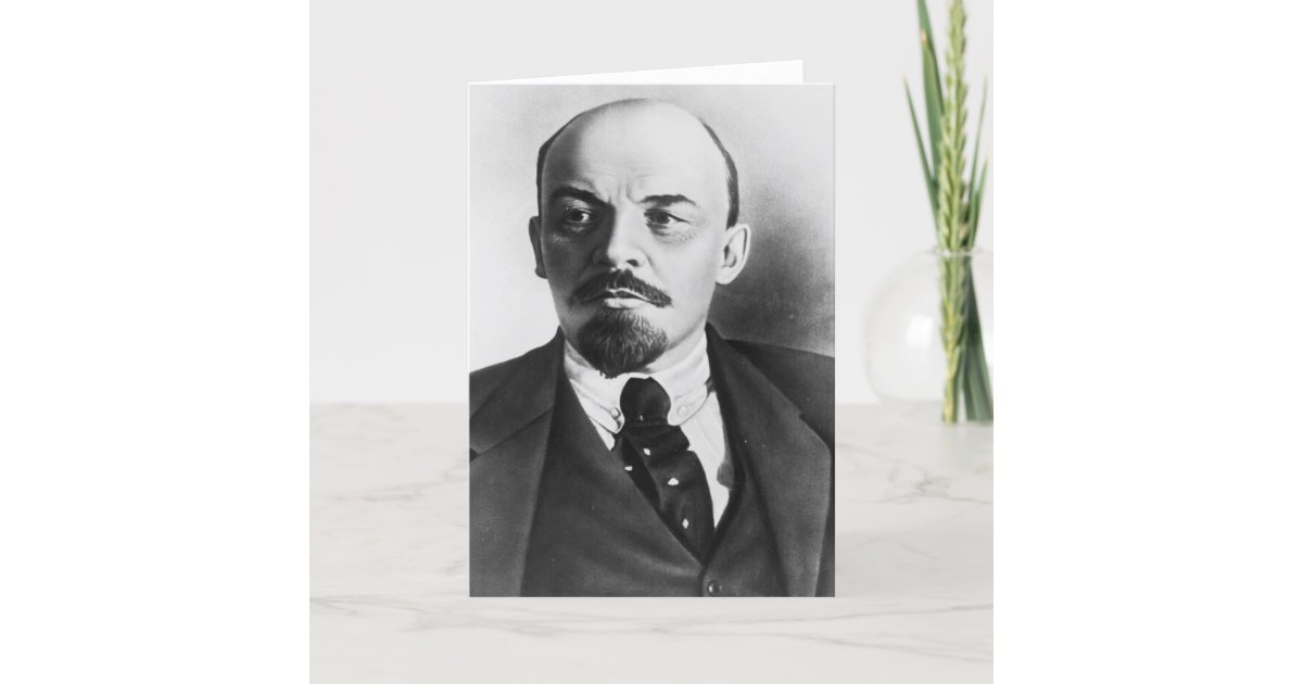 Portrait of Russian Vladimir Ilyich Lenin Card | Zazzle