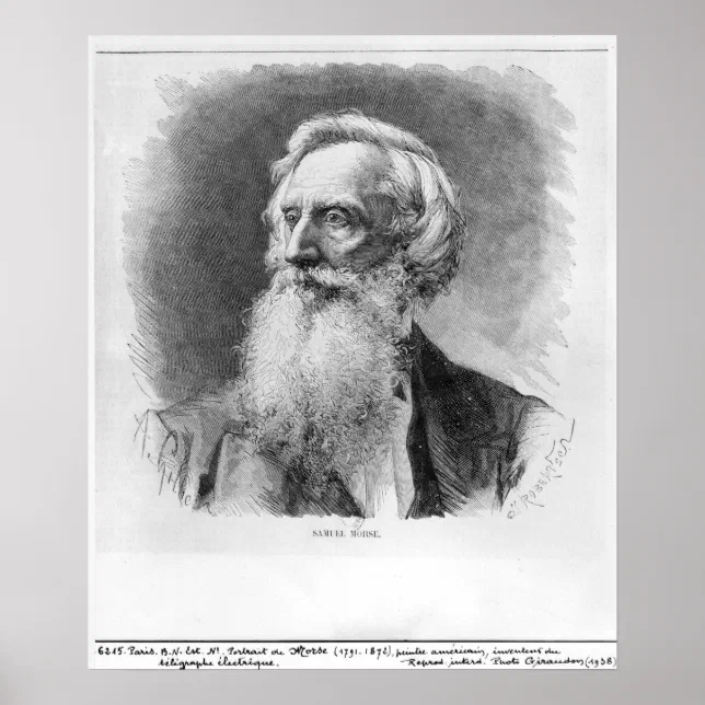 Portrait of Samuel Morse Poster | Zazzle