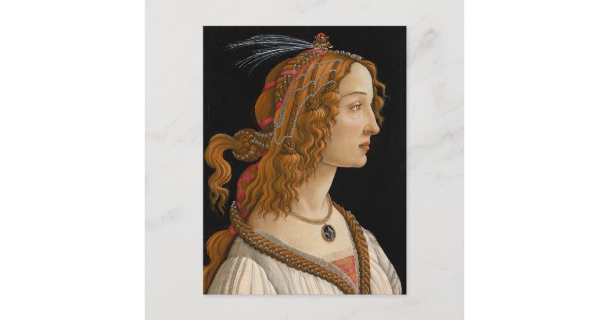 Portrait of Simonetta Vespucci | Botticelli Postcard | Zazzle