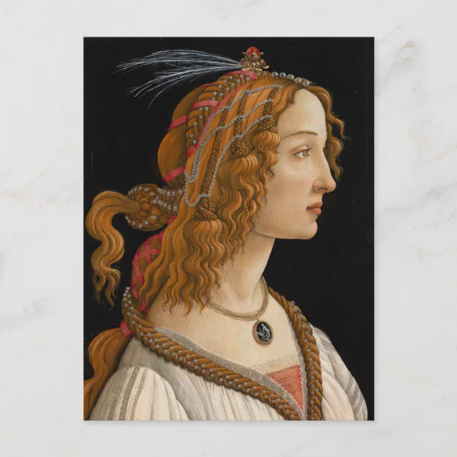 Portrait of Simonetta Vespucci | Botticelli Postcard | Zazzle