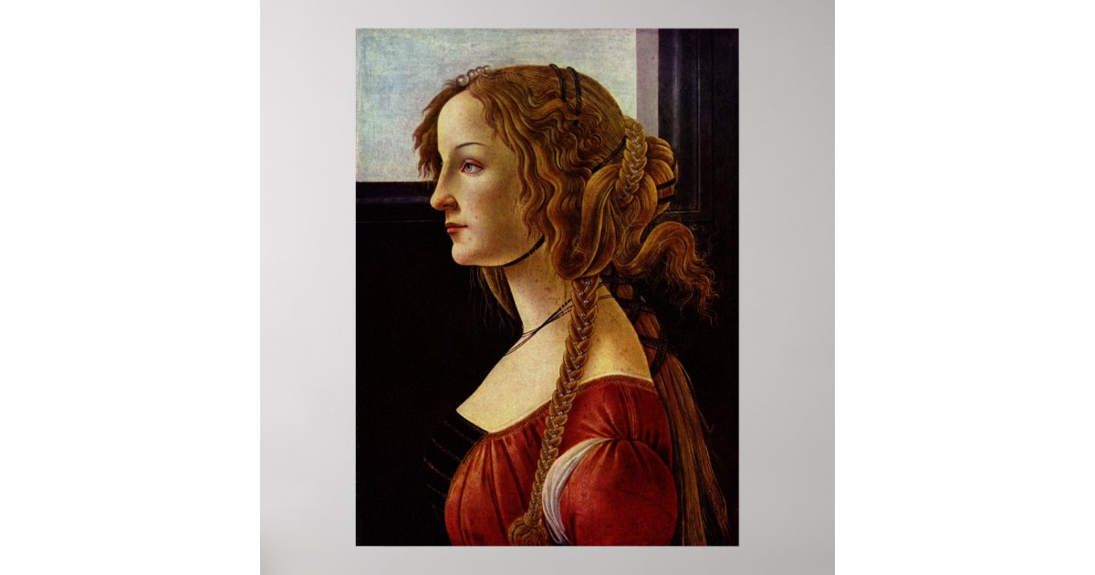 Portrait of Simonetta Vespucci by Botticelli Poster | Zazzle