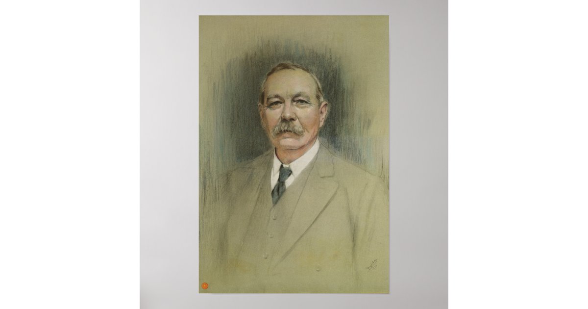 Portrait of Sir Arthur Conan Doyle Poster | Zazzle