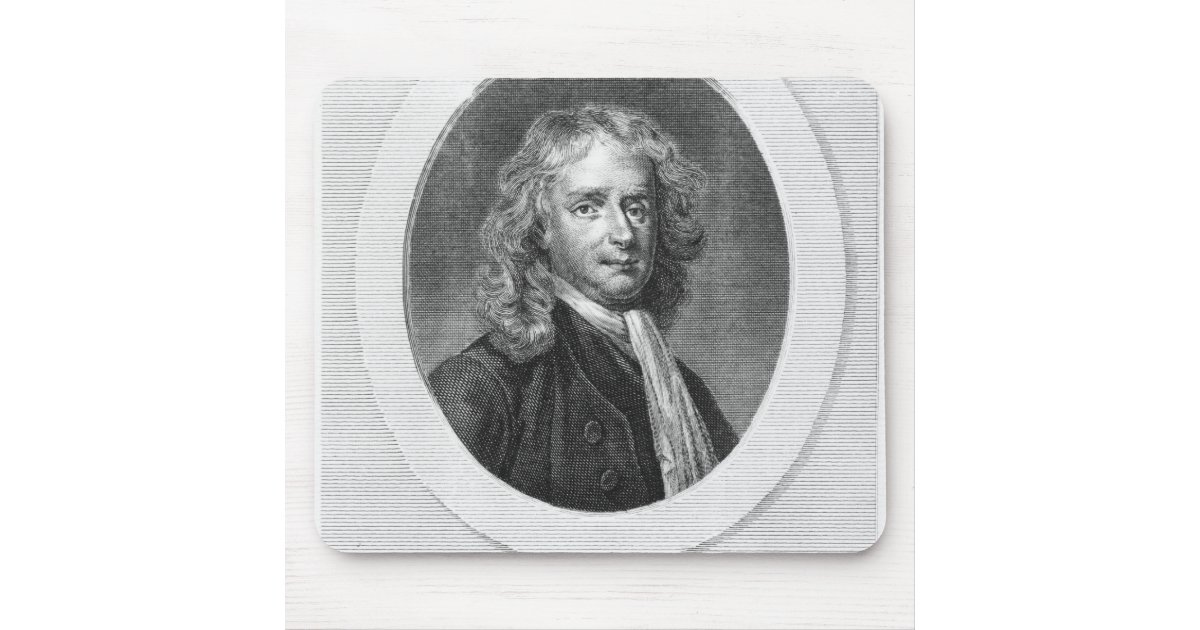 Portrait of Sir Isaac Newton Mouse Pad | Zazzle