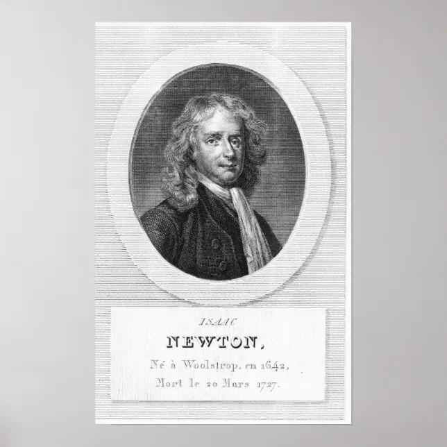 Portrait of Sir Isaac Newton Poster | Zazzle