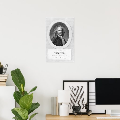 Portrait of Sir Isaac Newton Poster | Zazzle