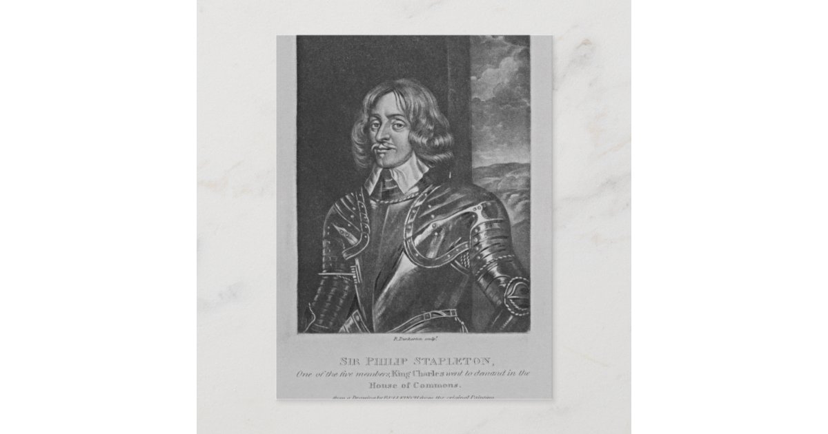 Portrait of Sir Philip Stapleton Postcard | Zazzle