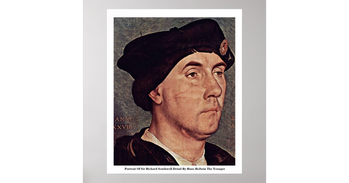Portrait Of Sir Richard Southwell Detail Poster | Zazzle