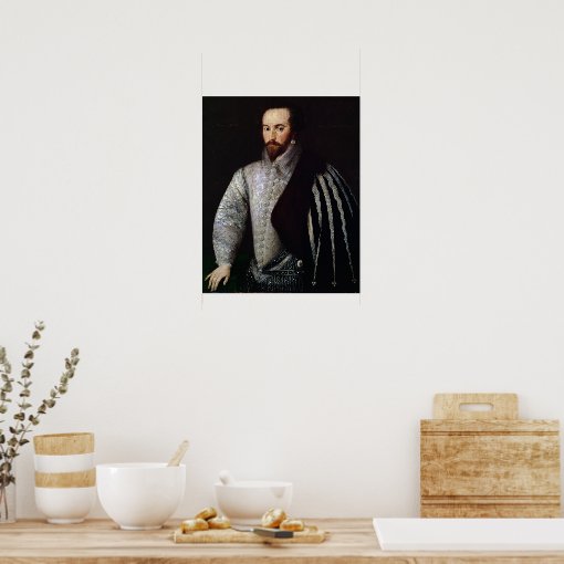 Portrait of Sir Walter Raleigh 1588 Poster | Zazzle