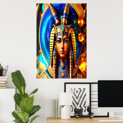 Portrait of the Egyptian God Osiris | AI Art Poster | Zazzle