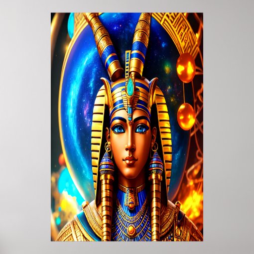 Portrait of the Egyptian God Osiris | AI Art Poster | Zazzle