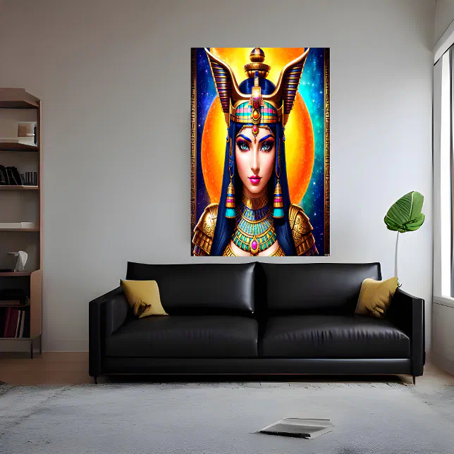 Portrait of the Egyptian Goddess Hathor | AI Art P Poster | Zazzle