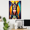 Portrait of the Egyptian Goddess Hathor | AI Art P Poster | Zazzle