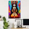 Portrait of the Hindu Goddess Mariamman | AI Art Poster | Zazzle