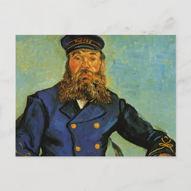 Portrait of the Postman Joseph Roulin - Van Gogh Postcard | Zazzle