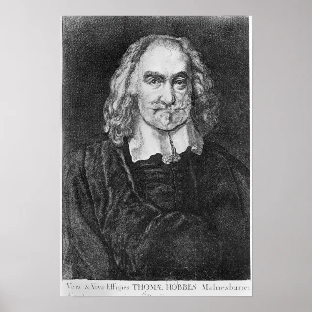 Portrait of Thomas Hobbes Poster | Zazzle