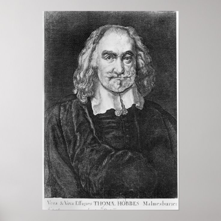 Portrait of Thomas Hobbes Poster | Zazzle