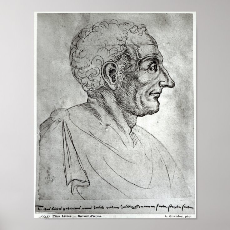 Portrait of Titus Livius known as Livy Poster | Zazzle