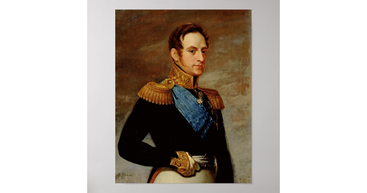 Portrait of Tsar Nicholas I 1826 Poster | Zazzle