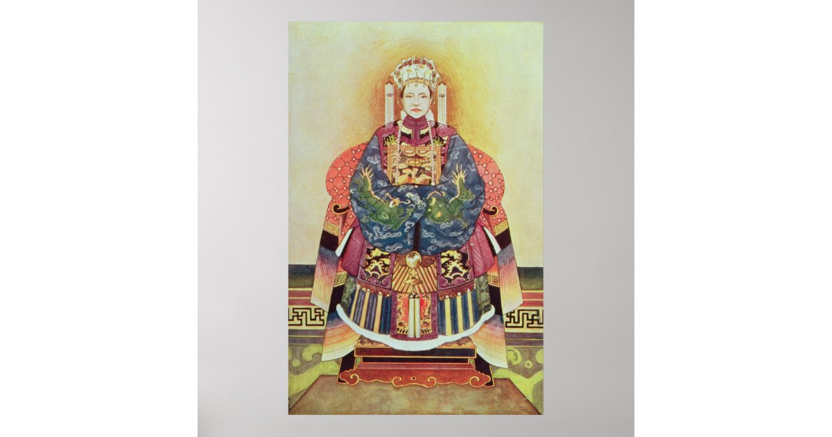 Portrait of Tzu Hsi, the Empress Dowager Poster | Zazzle