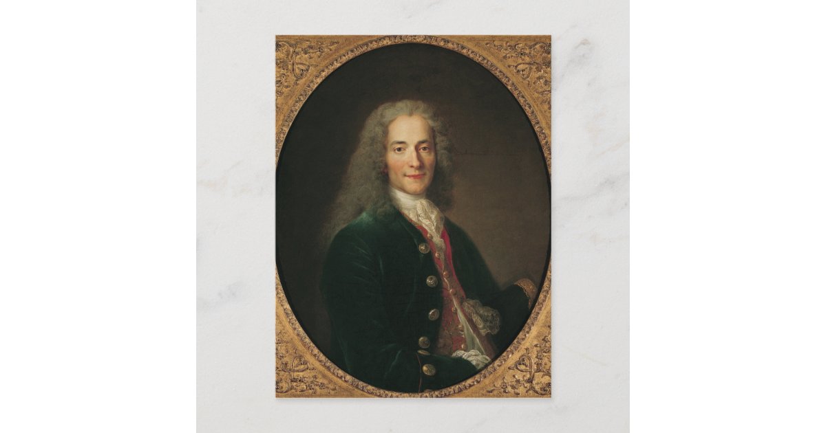 Portrait of Voltaire after 1718 Postcard | Zazzle