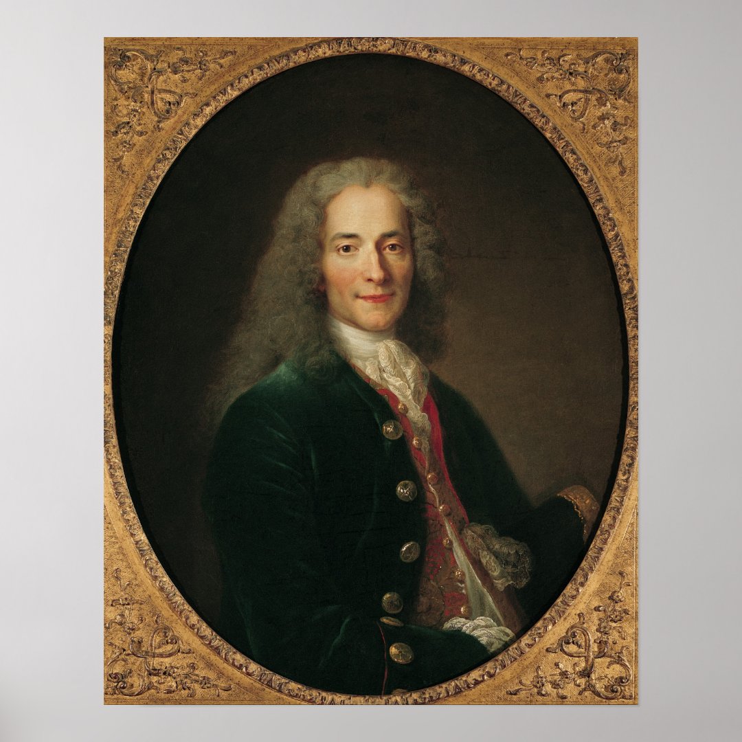 Portrait of Voltaire after 1718 Poster | Zazzle