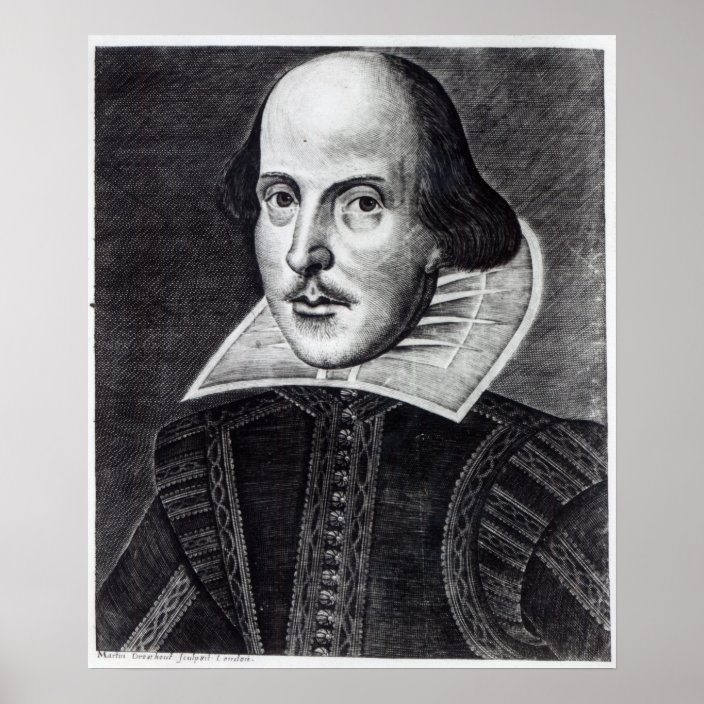 Portrait of William Shakespeare Poster | Zazzle.com