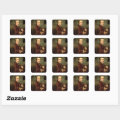 Portrait of Wolfgang Amadeus Mozart aged Square Sticker | Zazzle