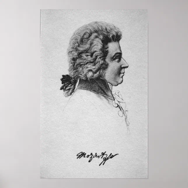 Portrait of Wolfgang Amadeus Mozart Poster | Zazzle