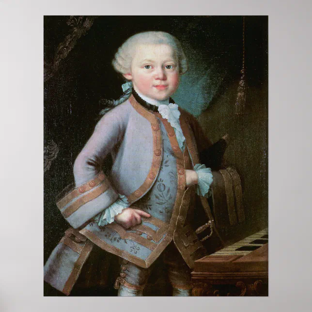 Portrait of Wolfgang Amadeus Mozart Poster | Zazzle