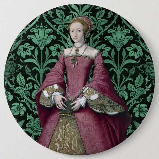 Portrait Princess Elizabeth Tudor, Queen Button | Zazzle