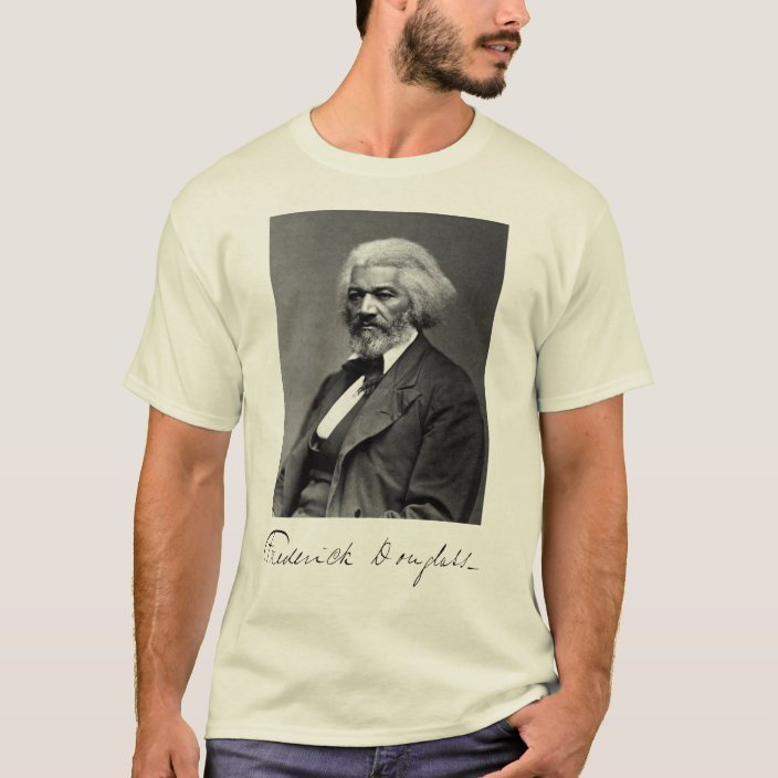 Portrait & Signature of Frederick Douglass T-Shirt | Zazzle.com