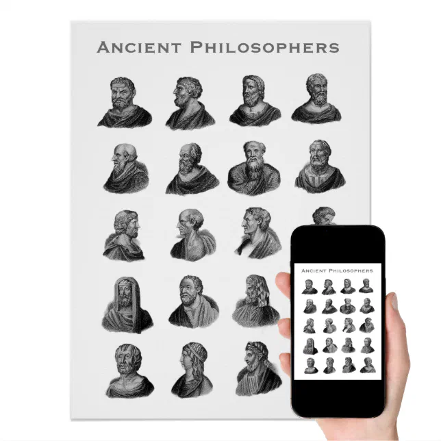 Portraits of Ancient Philosophers Poster | Zazzle