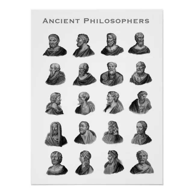 Portraits of Ancient Philosophers Poster | Zazzle