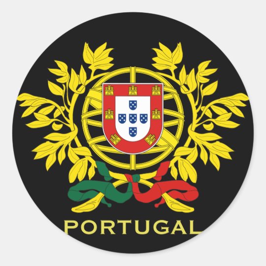 Portugal Coat of Arms Round Sticker | Zazzle.com