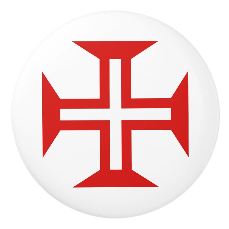 Portugal country cross flag symbol ceramic knob | Zazzle