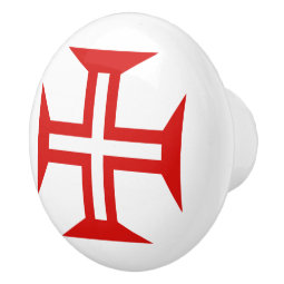 Portugal country cross flag symbol ceramic knob | Zazzle