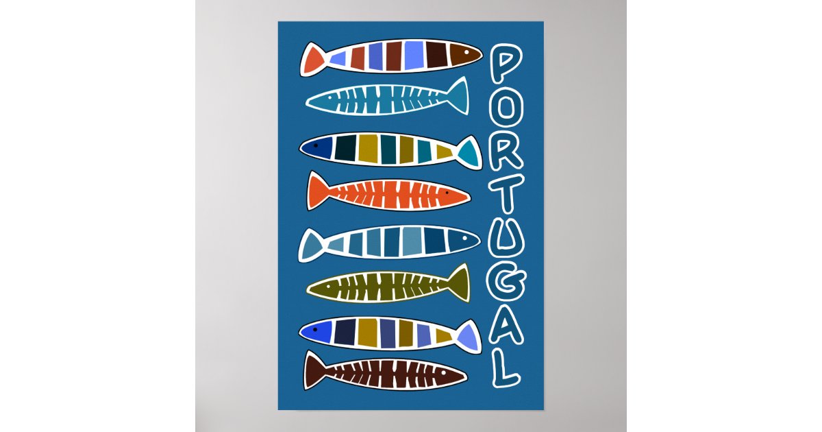 PORTUGAL Fish Pattern poster | Zazzle