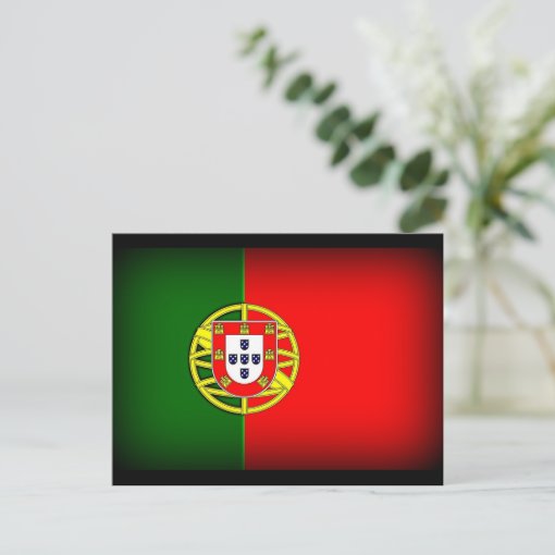 Portugal Flag Black Edge Postcard | Zazzle