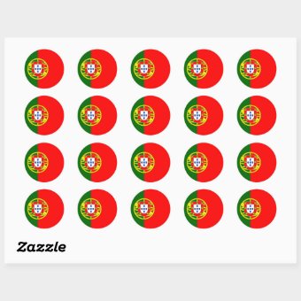 Portugal Flag Classic Round Sticker | Zazzle