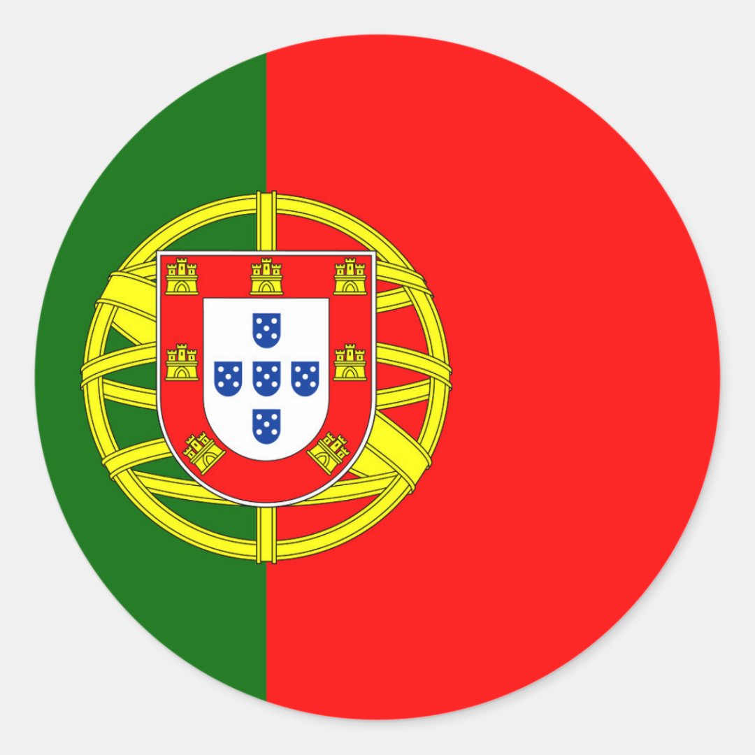 Portugal Flag Classic Round Sticker | Zazzle