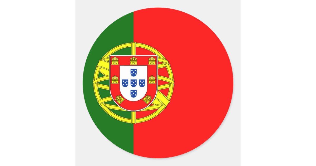Portugal Flag Classic Round Sticker | Zazzle
